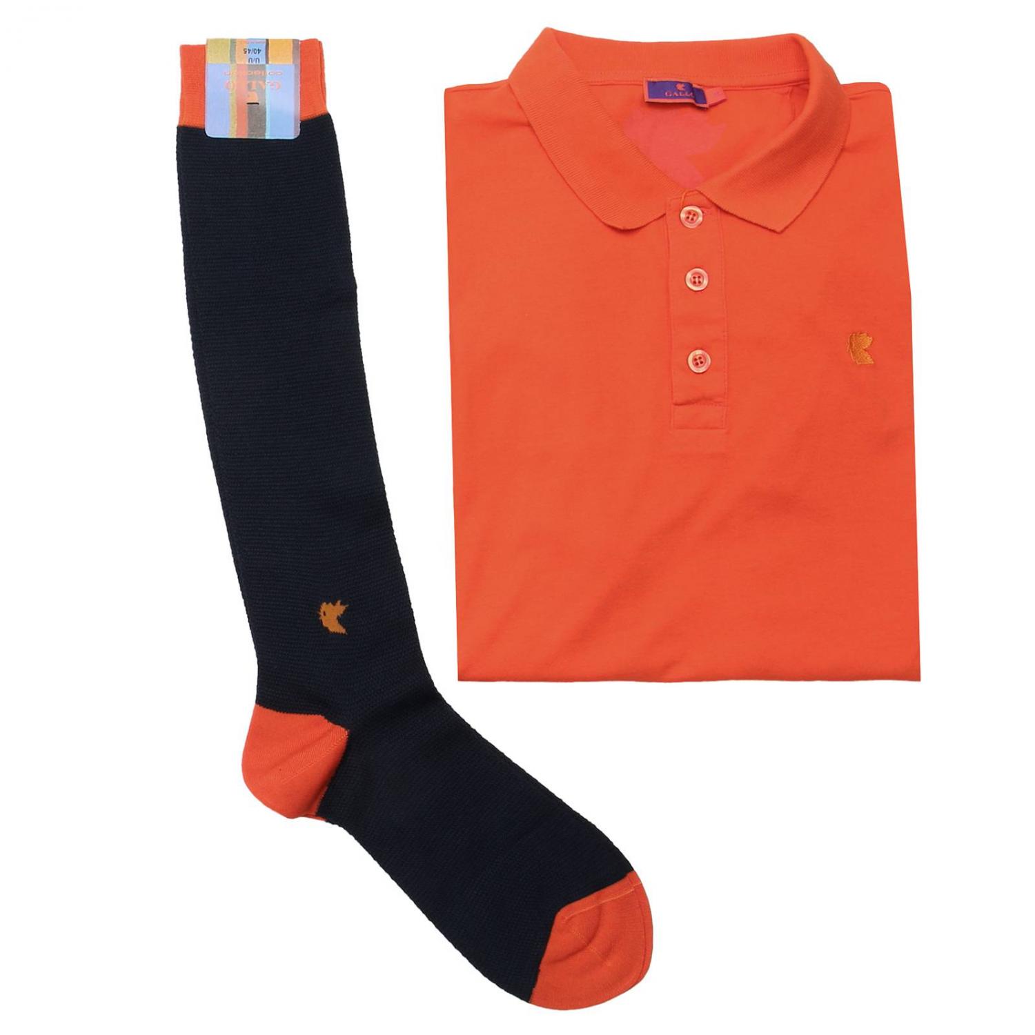 Gallo Outlet: Polo in cotone piqué stretch a maniche corte + calzino ...