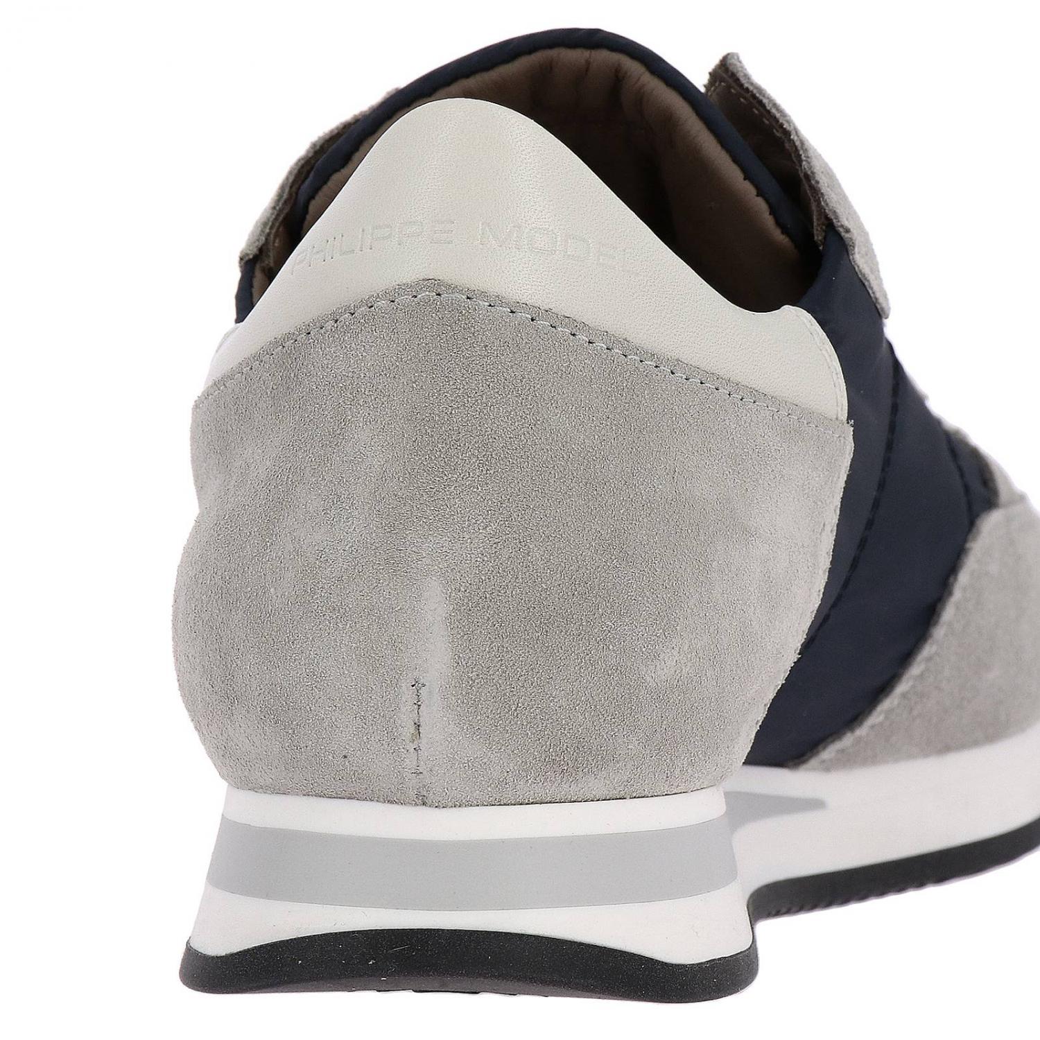 PHILIPPE MODEL: Shoes men - Grey | Philippe Model sneakers TRLU W0 ...