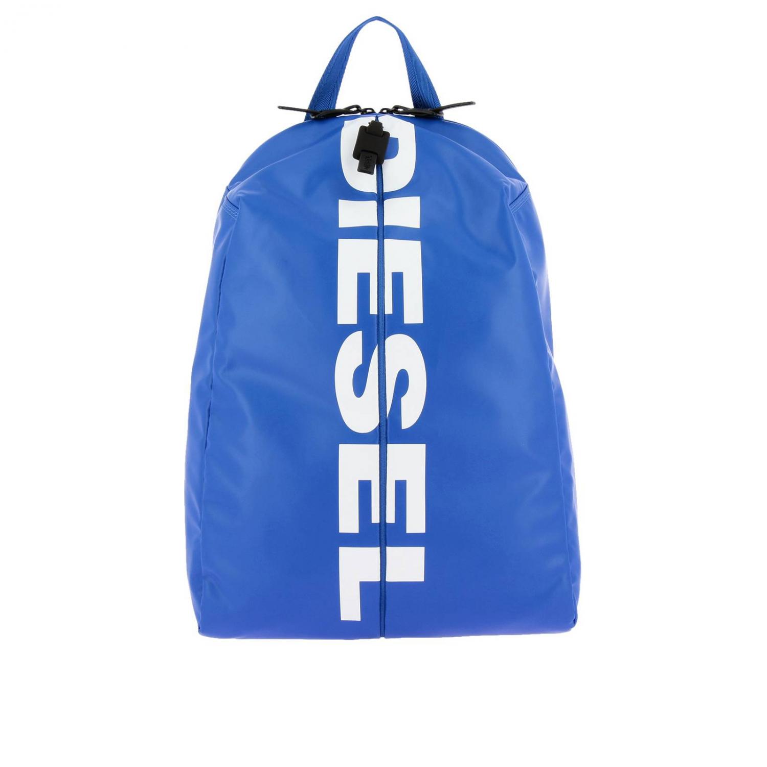 DIESEL: Bags men - Gnawed Blue | Diesel backpack X05479 P1705 online at GIGLIO.COM