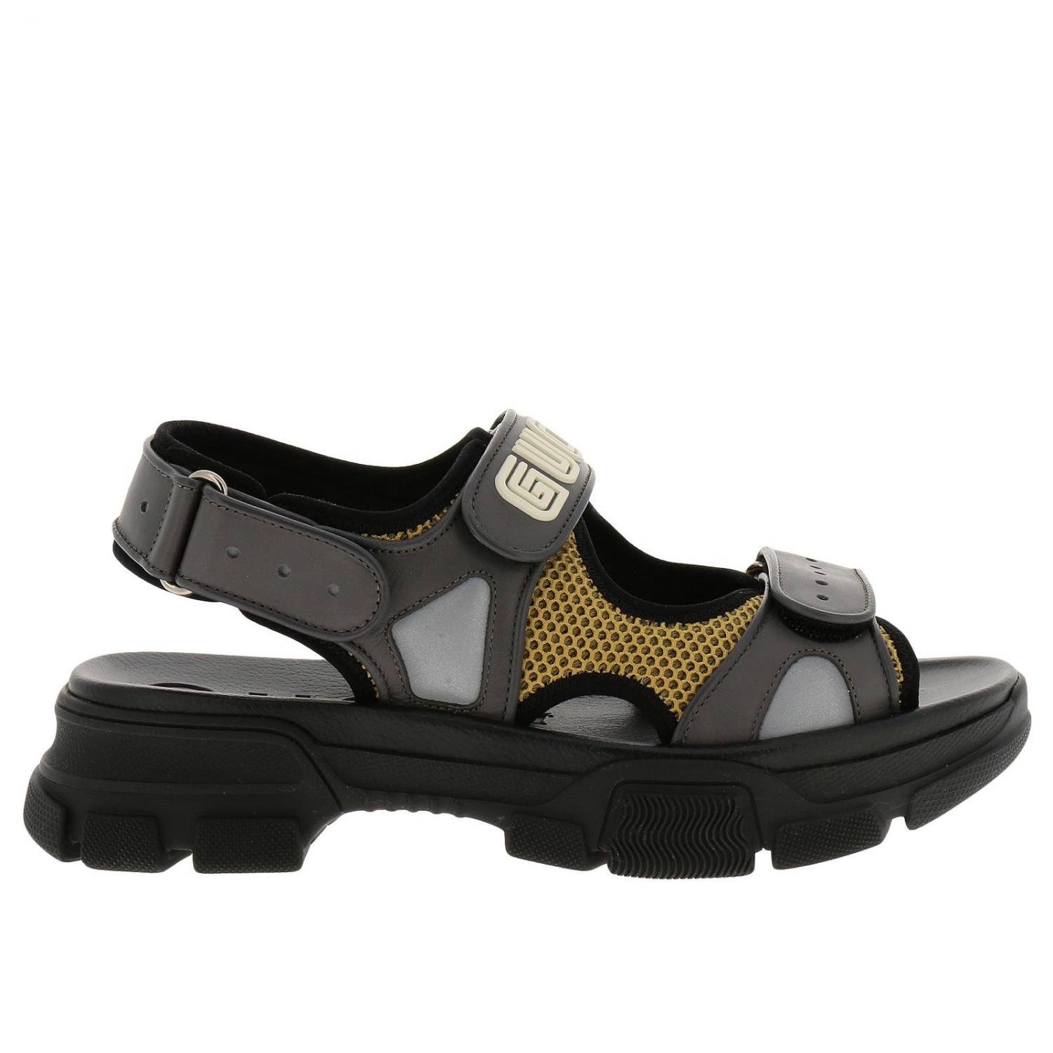 GUCCI: Shoes men - Black | Gucci sandals 546064 DIR10 online at GIGLIO.COM