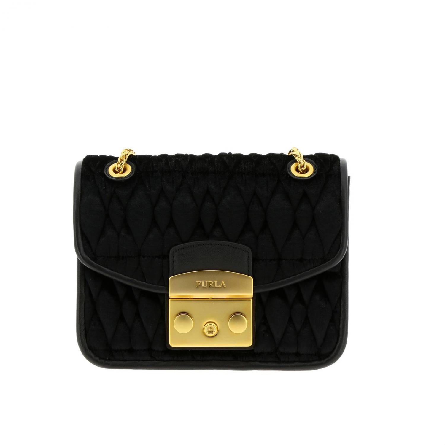Furla Outlet: Shoulder bag women - Black | Furla mini bag BUO9 online ...