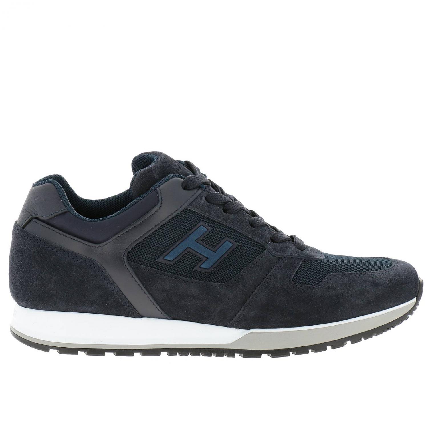 Hogan Outlet: Sneakers 321 in camoscio pelle e micro rete con H flock ...