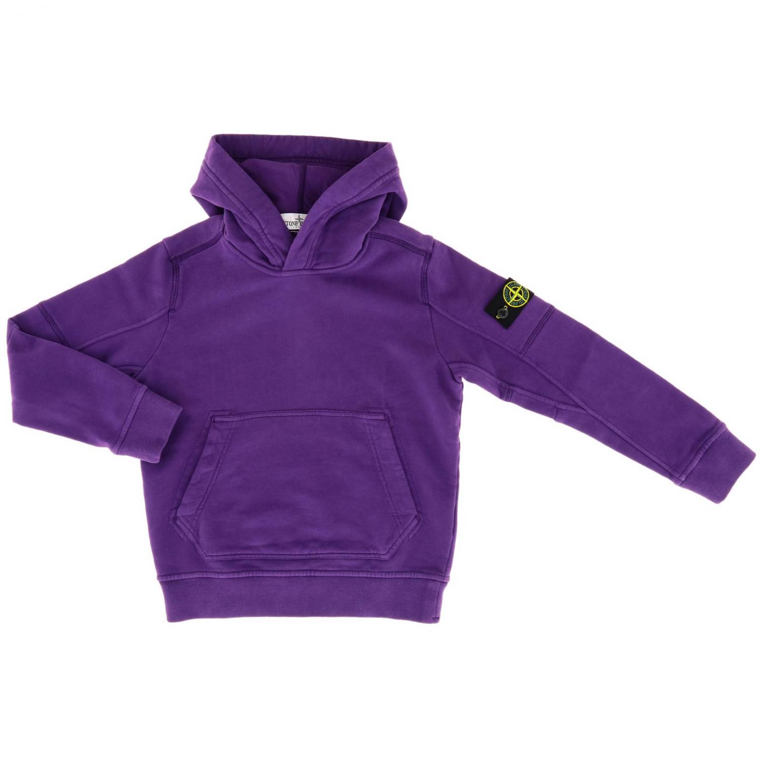 STONE ISLAND JUNIOR: Pull enfant Stone Island - Fuchsia | Pull Stone ...