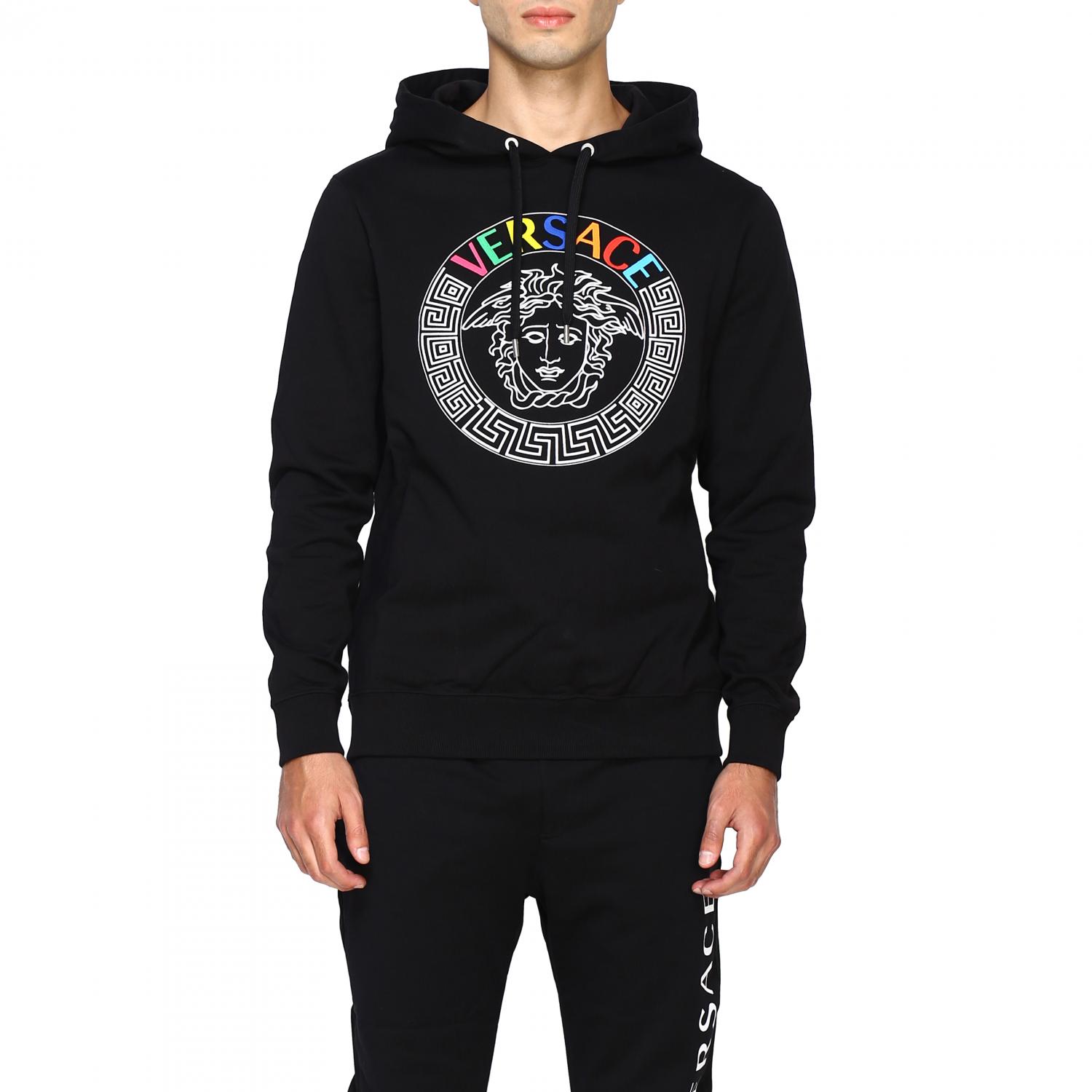 VERSACE: Jumper men - Black | Versace jumper A83506 A227994 online at ...