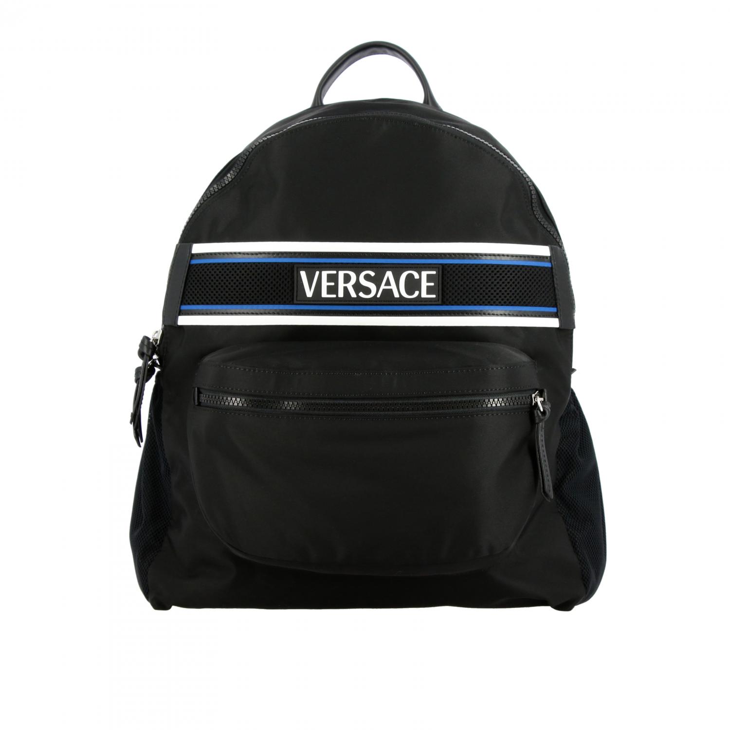 Versace Outlet: Bags men - Black | Versace backpack DFZ7239 DNYNV ...