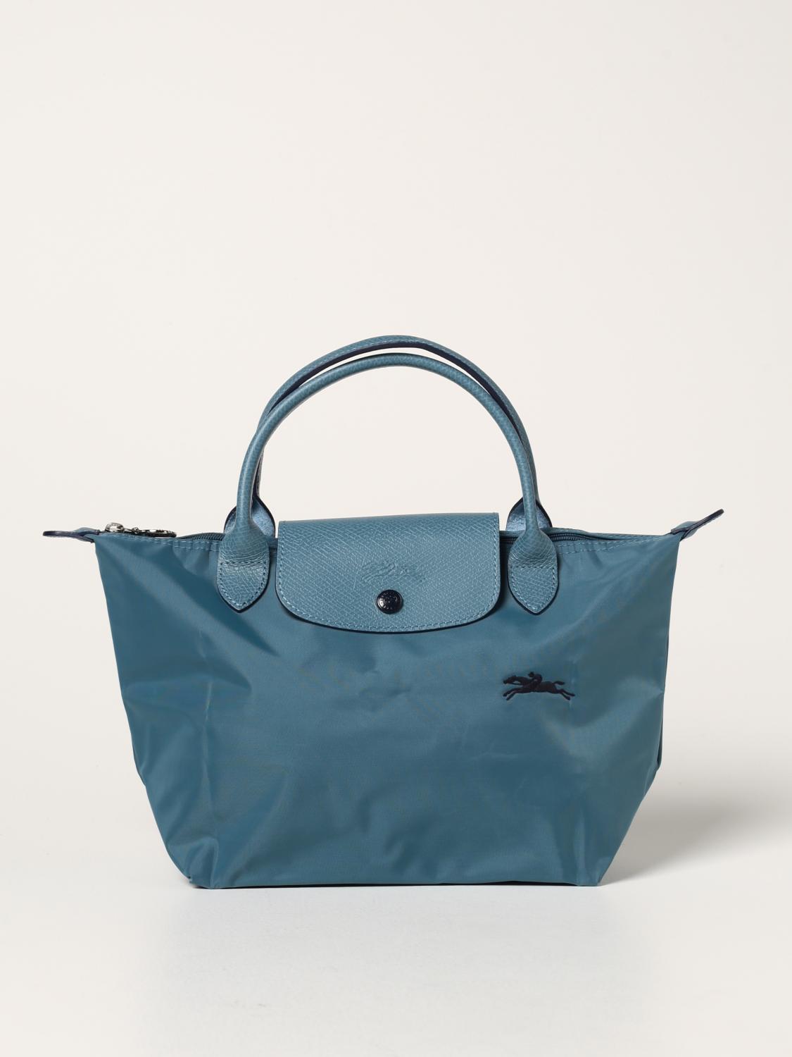 LONGCHAMP: Le Pliage Club bag in nylon with logo - Sky Blue | Longchamp ...
