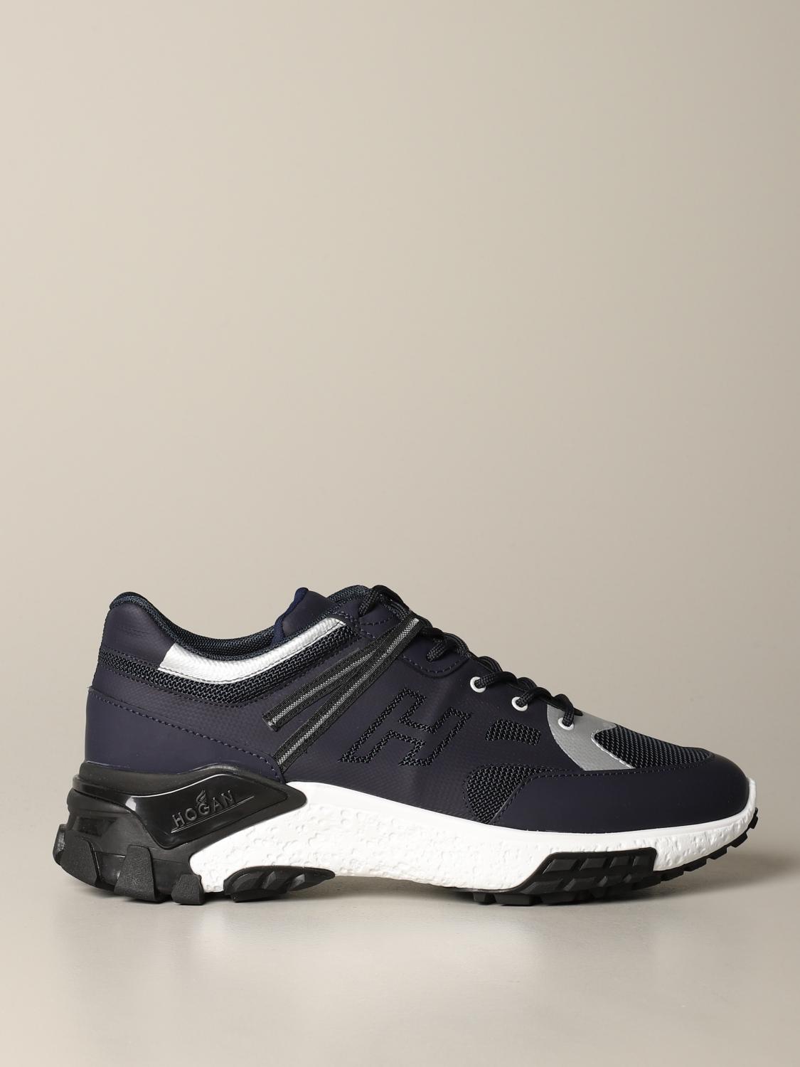 HOGAN: Sneakers Urban Trek en cuir et filet - Bleu | Baskets Hogan ...