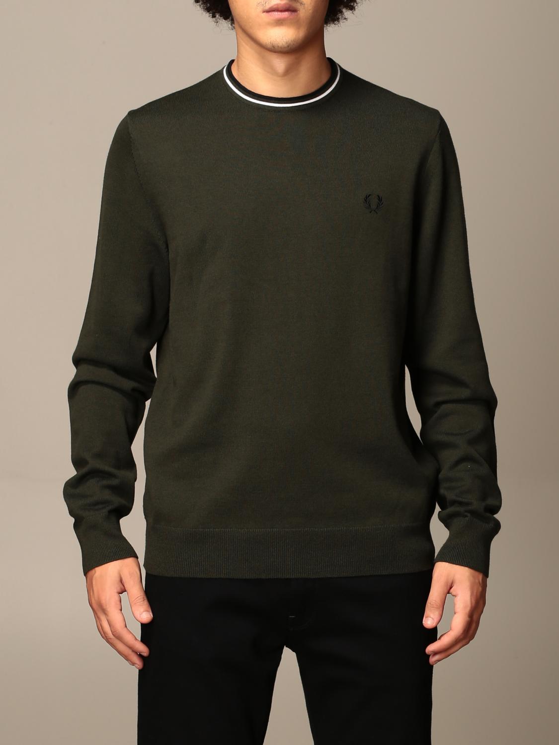 FRED PERRY: Herren Pullover - Waldgrün | Fred Perry Pullover K9601 ...