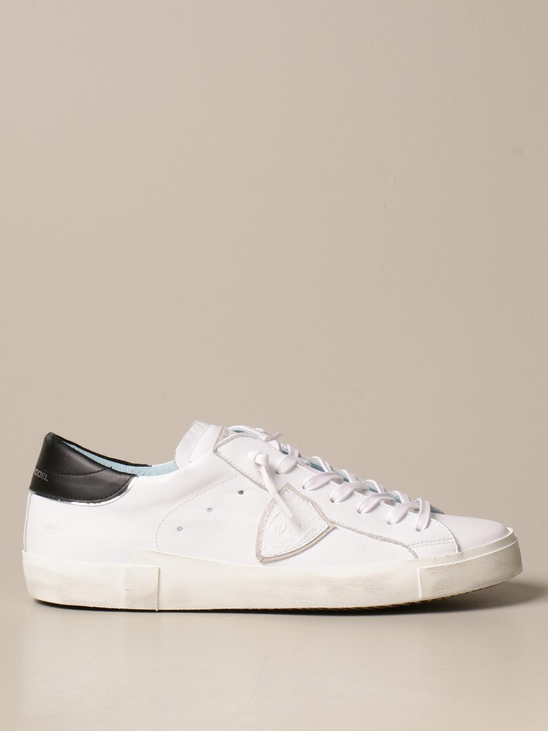 Philippe Model Paris sneakers in leather - White | PRLU V022 | GIGLIO.COM