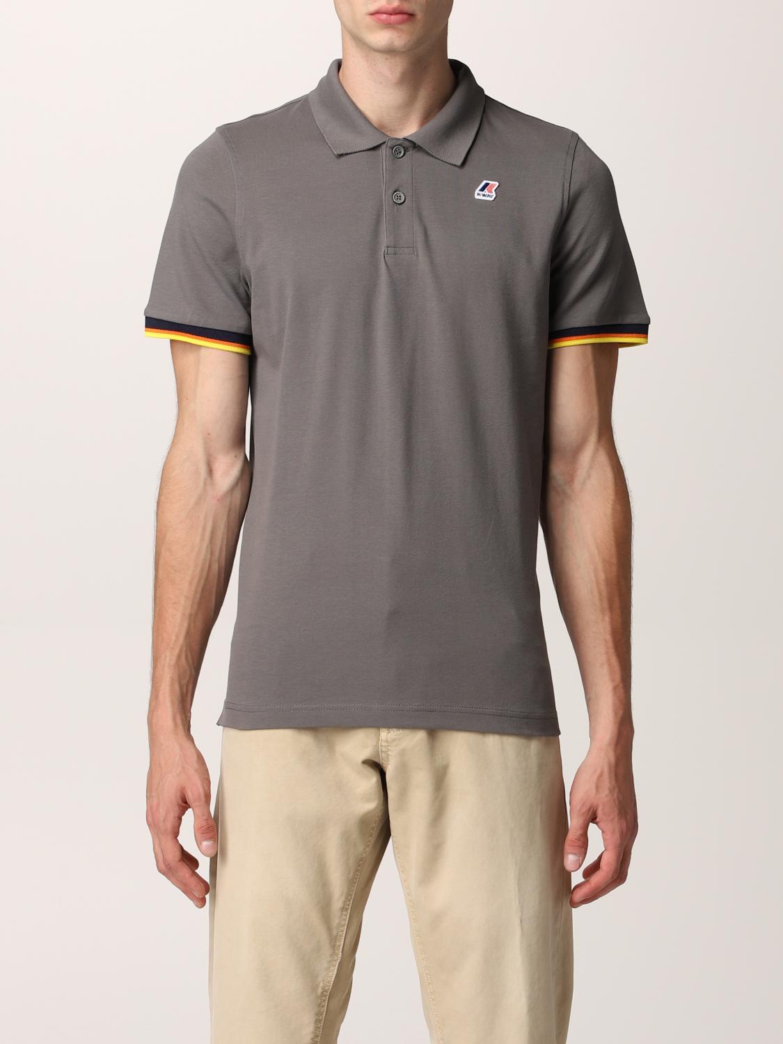 K-WAY: Polo Vincent in cotone - Grigio | Polo K-Way K008J50 online su ...