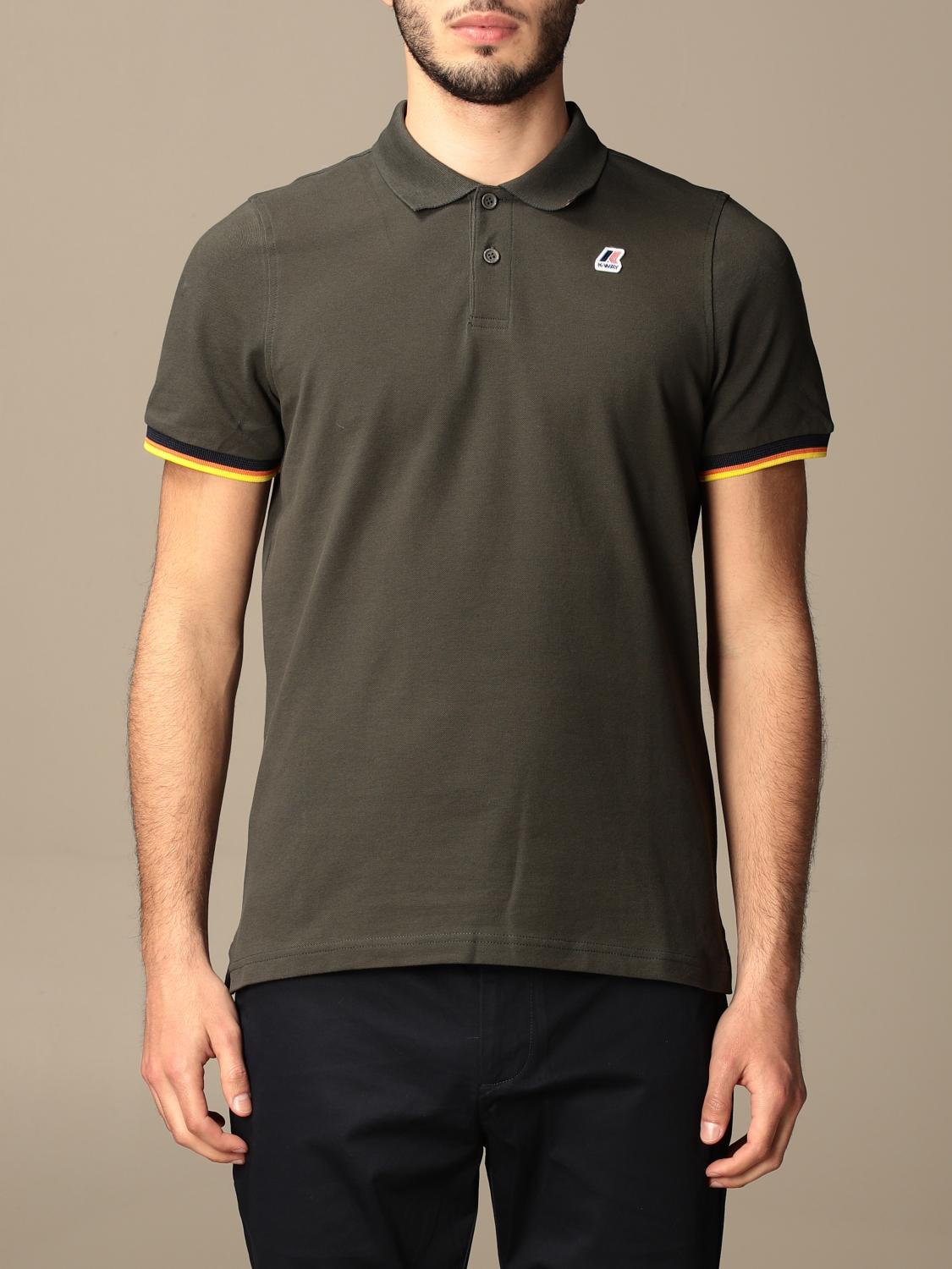 K-WAY: Polo Vincent in cotone - Militare | Polo K-Way K008J50 online su ...