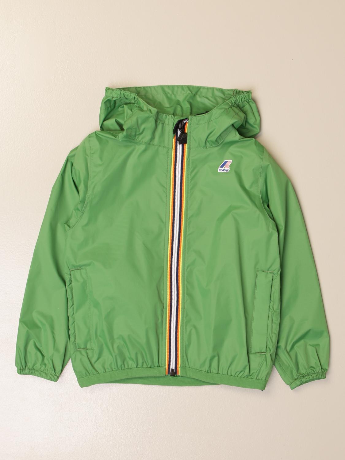 K-Way Outlet: Jacket kids - Green | K-Way jacket K004BD0 online at ...