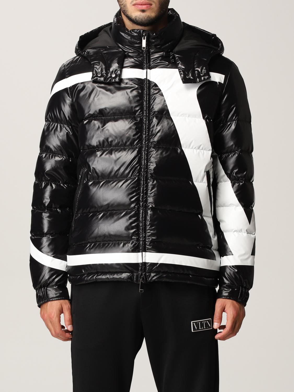 VALENTINO: down jacket in quilted nylon - Black | Valentino VALENTINO: down jacket in quilted nylon - Black | Valentino