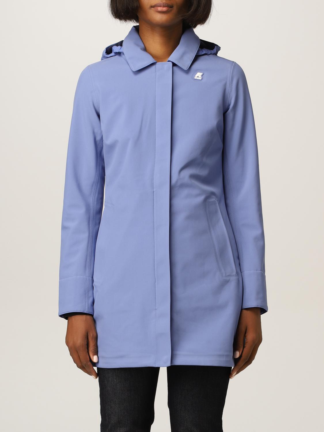 K-WAY: Coat women - Cobalt | K-Way jacket K41128W online at GIGLIO.COM