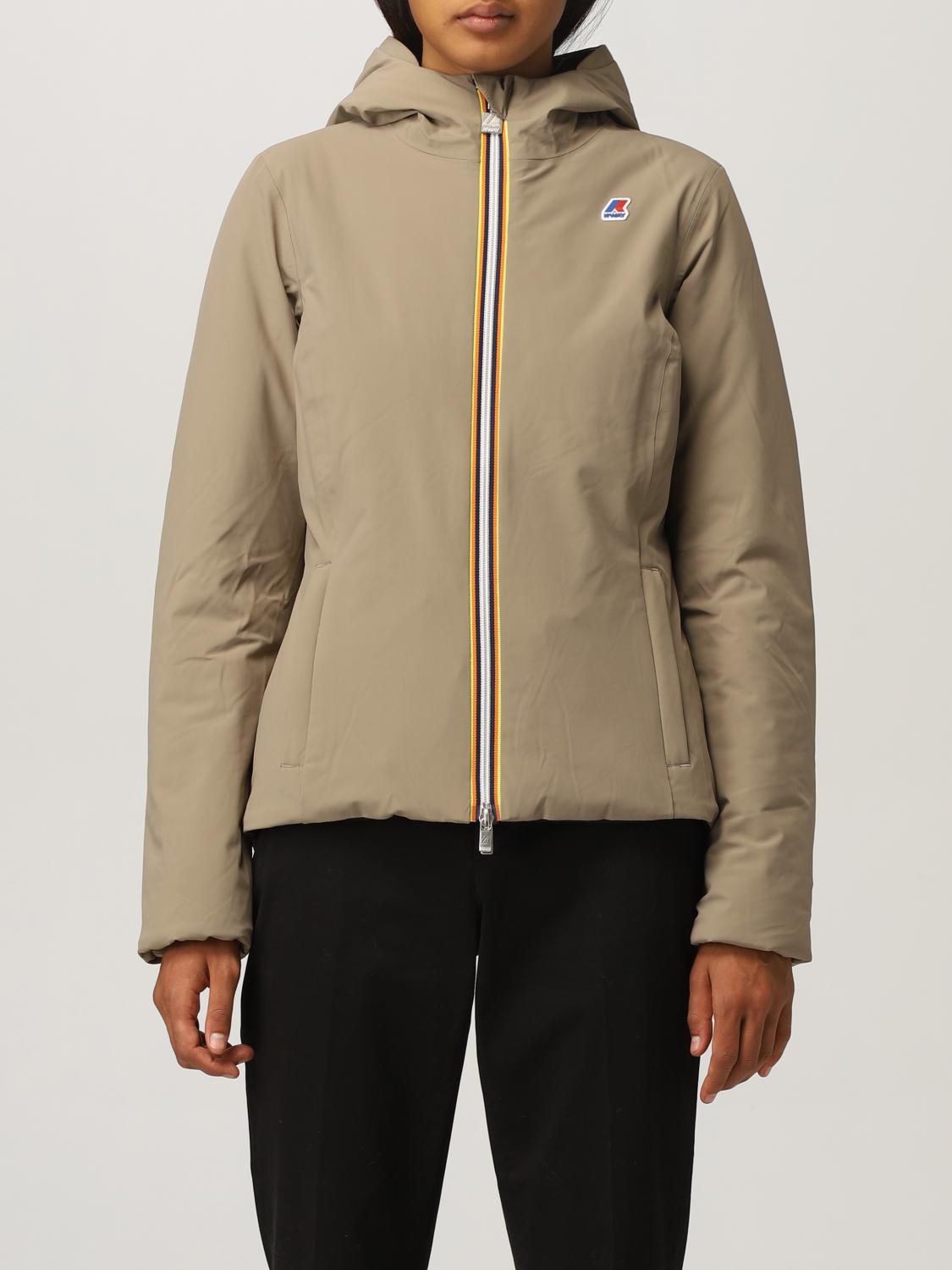 K-WAY: Jacket women - Beige | K-Way jacket K11199W online at GIGLIO.COM