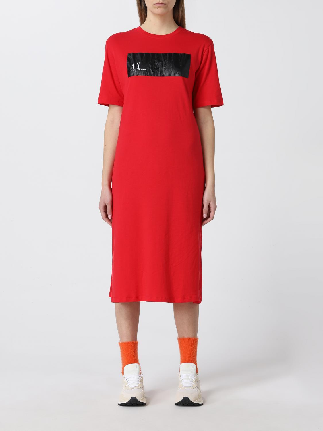 ARMANI EXCHANGE: Dress women - Red | Armani Exchange dress 3LYA76YJ3RZ ...
