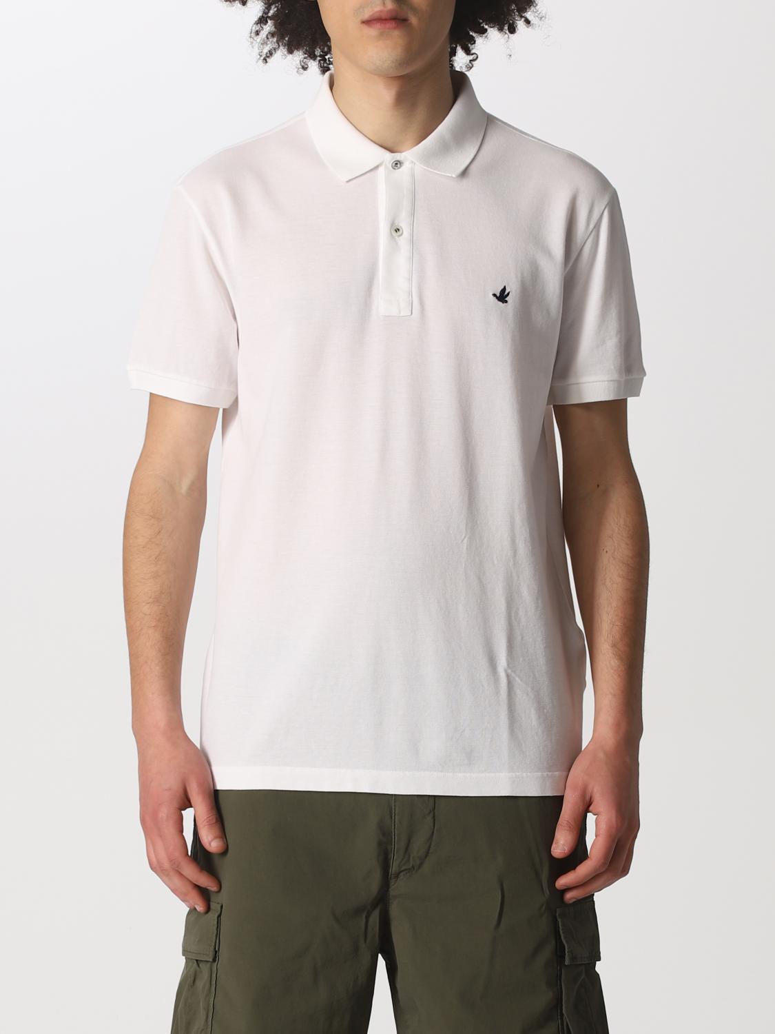 BROOKSFIELD: polo shirt in cotton with logo - White | Brooksfield polo ...