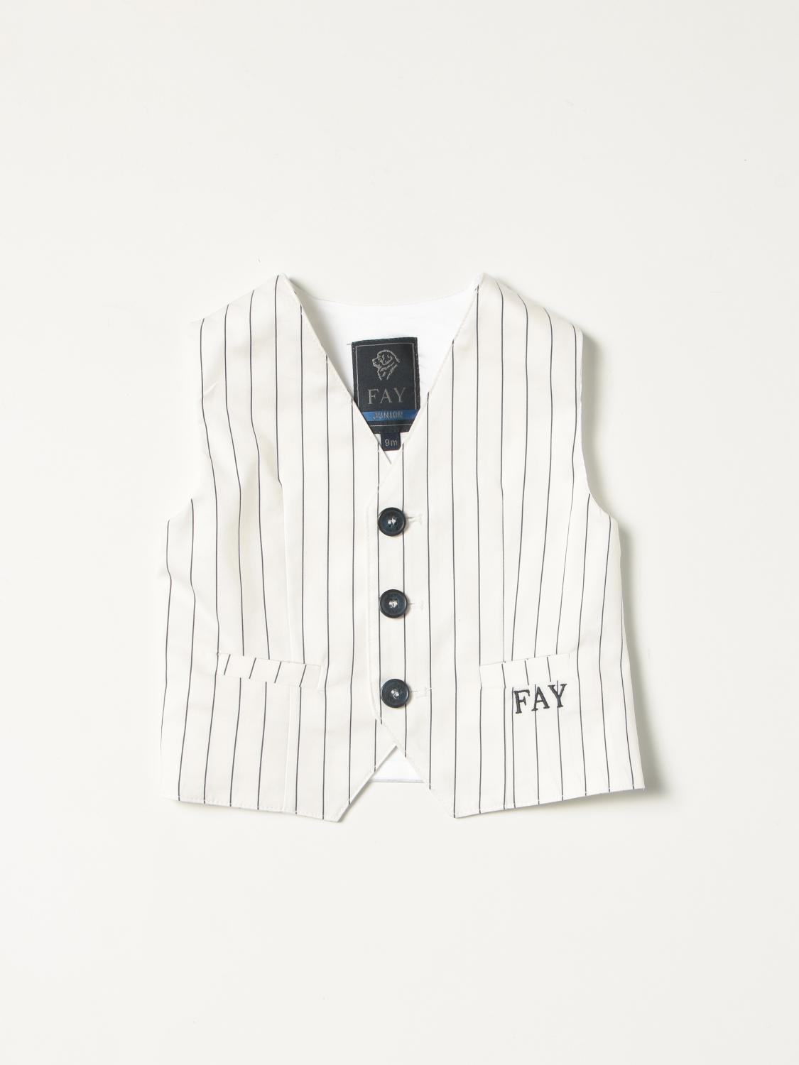FAY JUNIOR: Vestcoat kids Fay - White | Fay Junior vestcoat 5Q2342P0124 ...