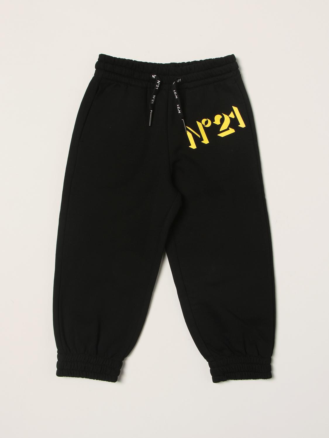 N° 21 Outlet: N ° 21 jogging pants with logo - Black | N° 21 pants ...