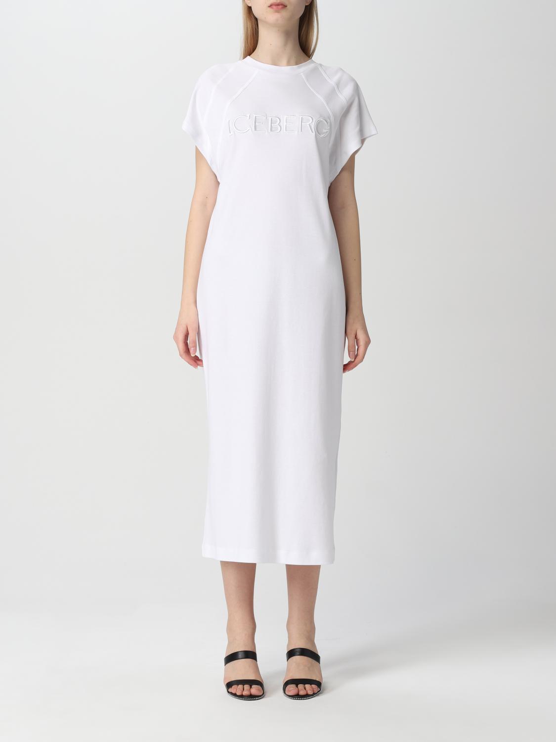 ICEBERG: Dress women - White | Iceberg dress H0116307 online at GIGLIO.COM