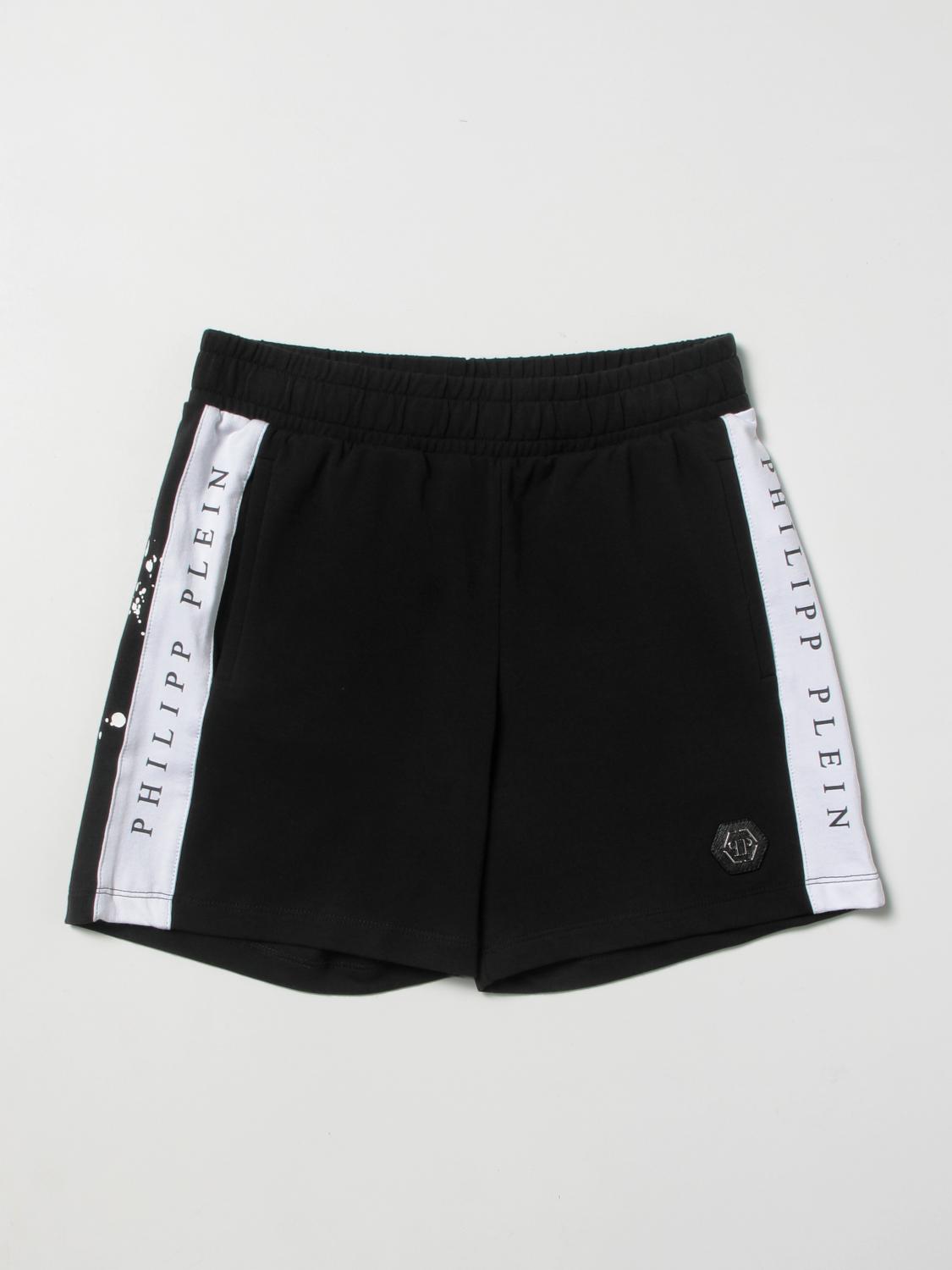 PHILIPP PLEIN: Shorts kids - Black | Philipp Plein shorts 2UQ00ALDA34 ...