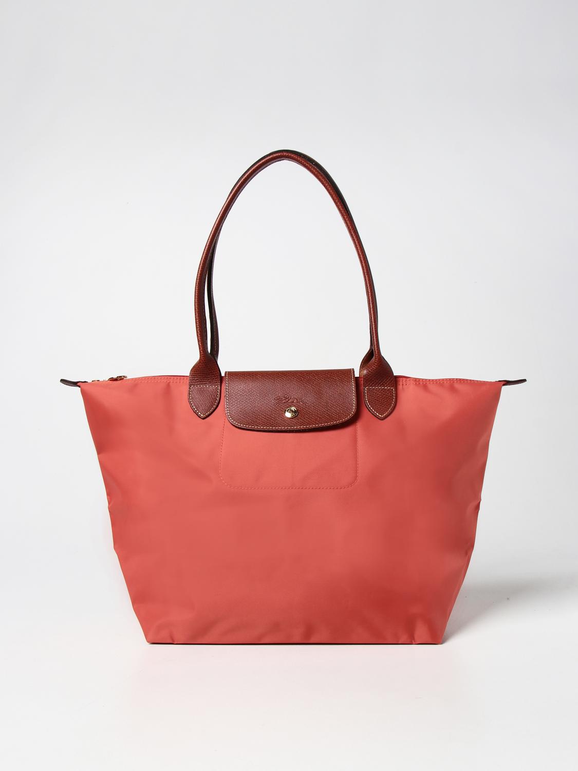 LONGCHAMP: Le Pliage nylon bag - Peach | Longchamp shoulder bag ...