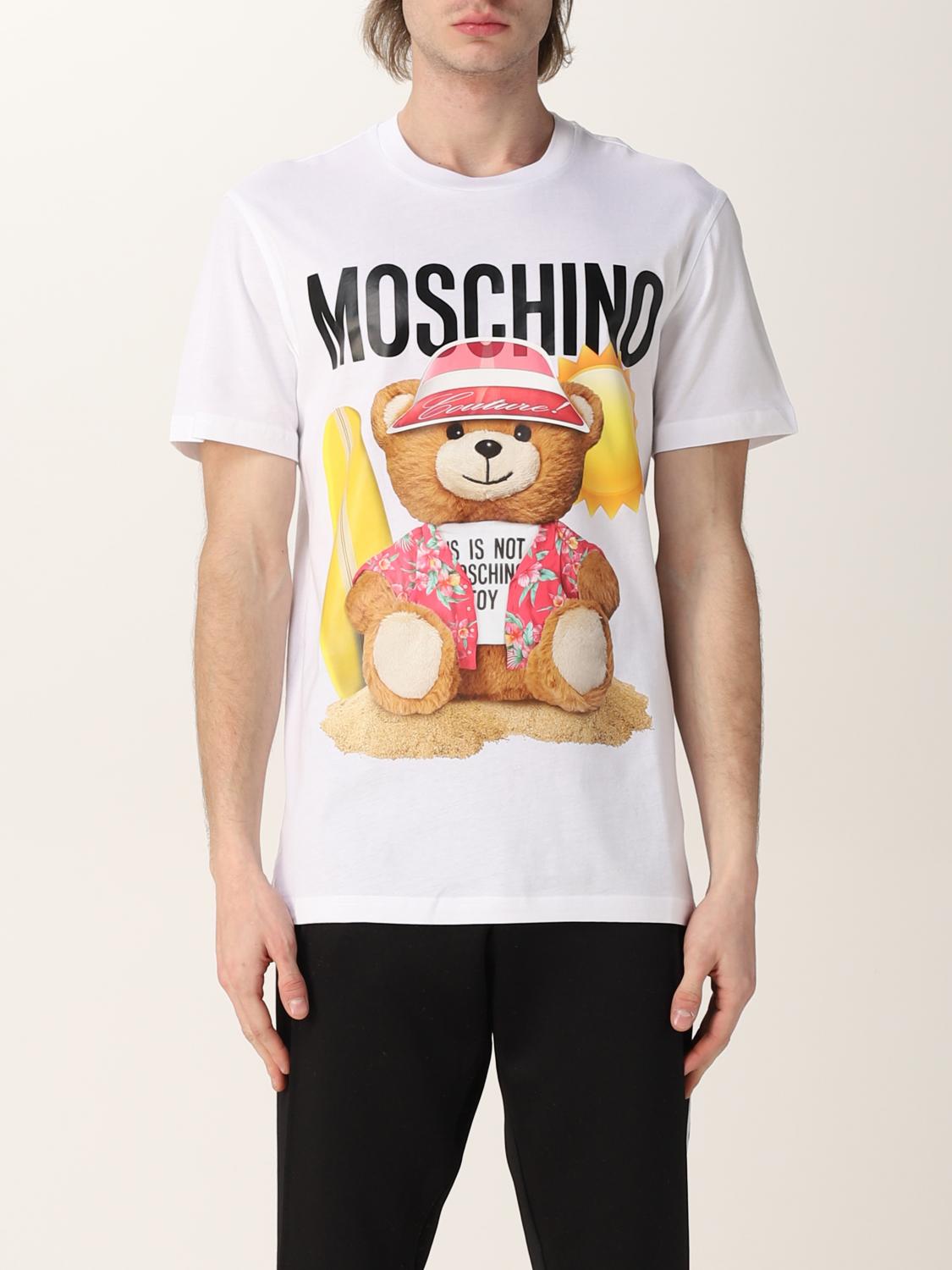 MOSCHINO COUTURE: T-shirt with Teddy Bear logo - White | Moschino Couture t-shirt 07172041 ...