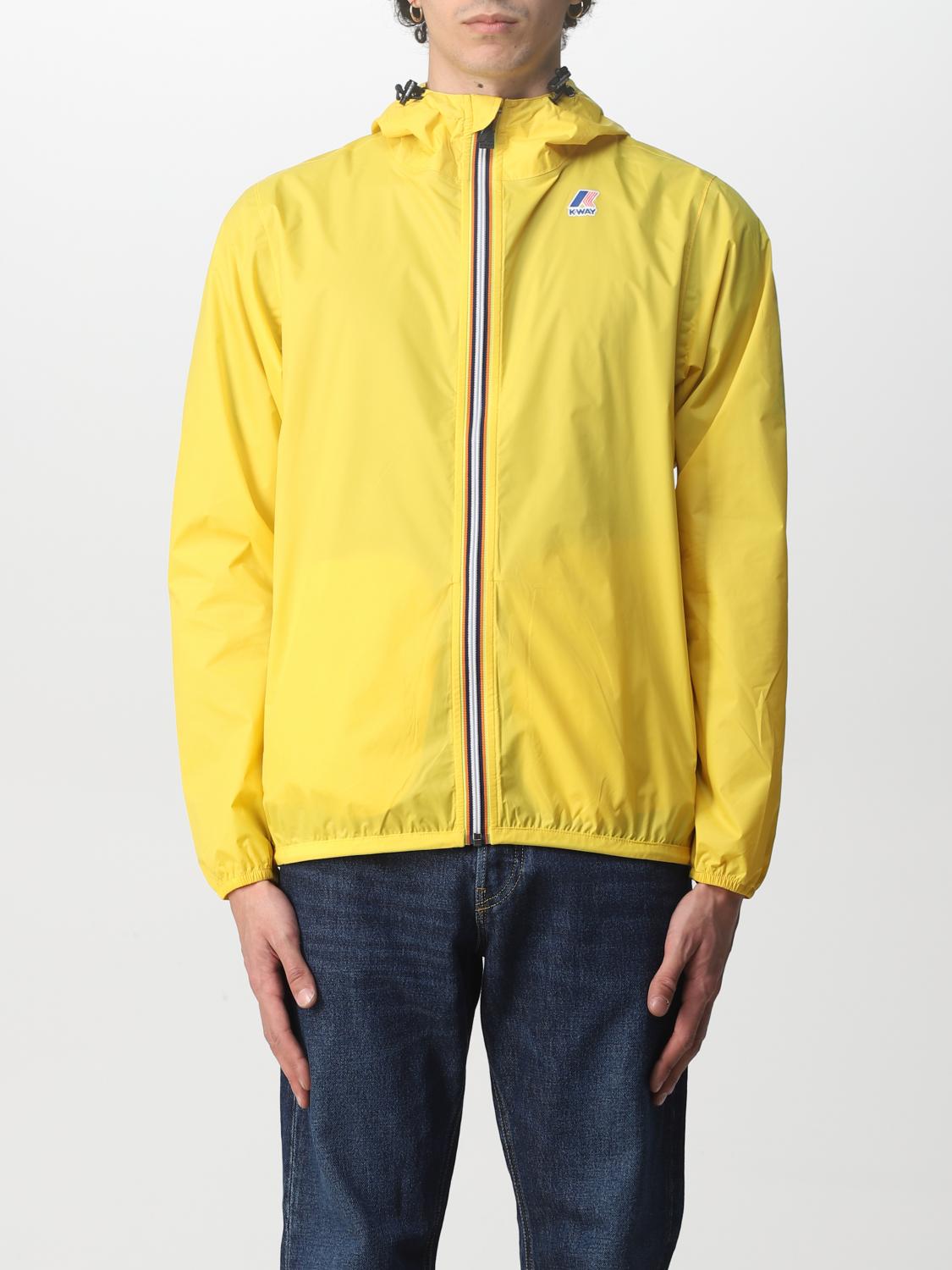 K-WAY: Jacket men - Yellow | K-Way jacket K004BD0 online at GIGLIO.COM