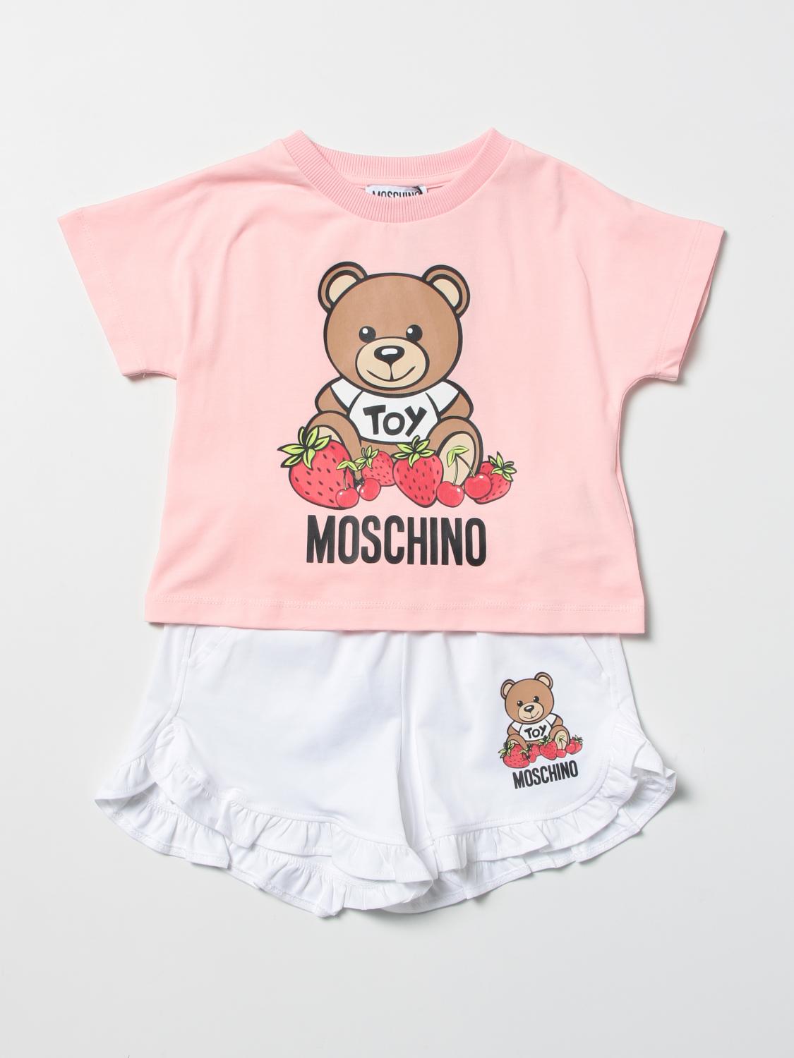 MOSCHINO: Kid t-shirt + shorts set - Pink | Moschino co-ords ...