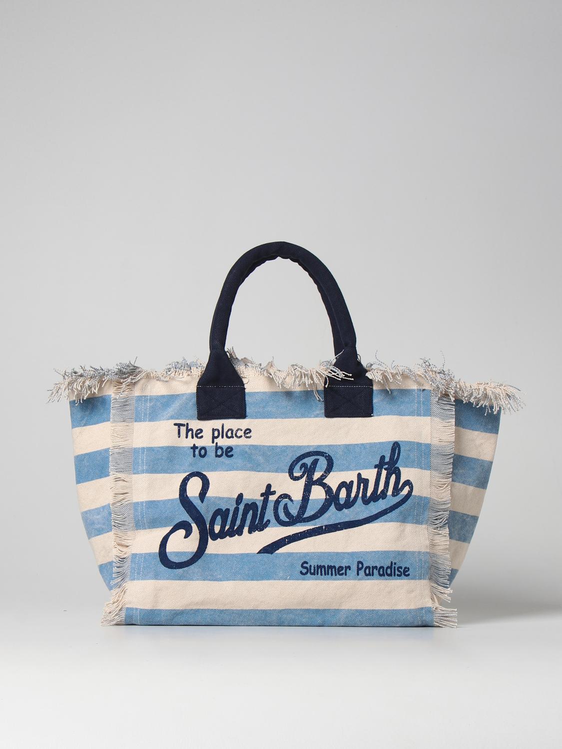 MC2 SAINT BARTH: Shoulder bag women - Gnawed Blue | Mc2 Saint Barth ...