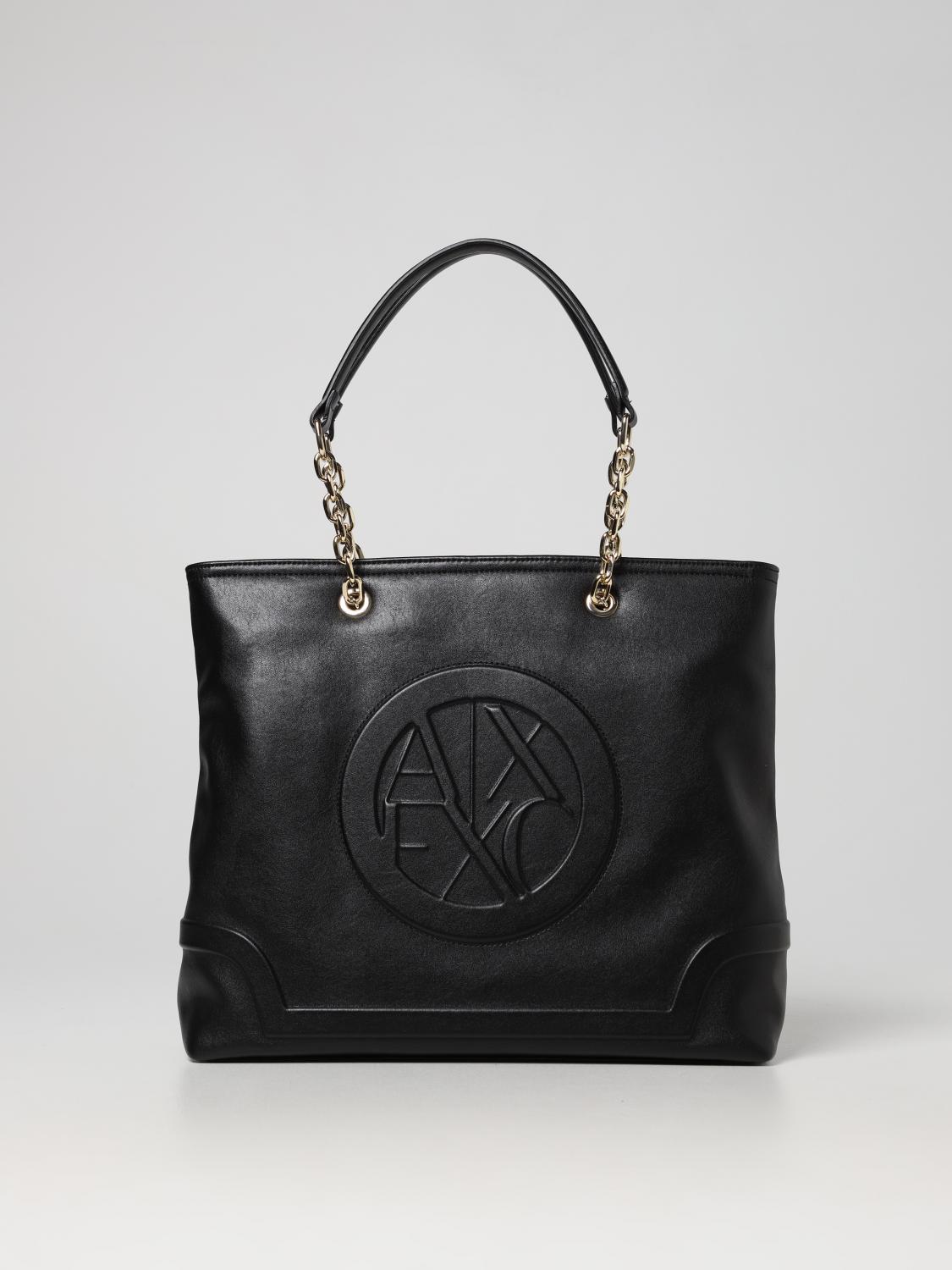 ARMANI EXCHANGE: Shoulder bag women - Black | Armani Exchange tote bag ...