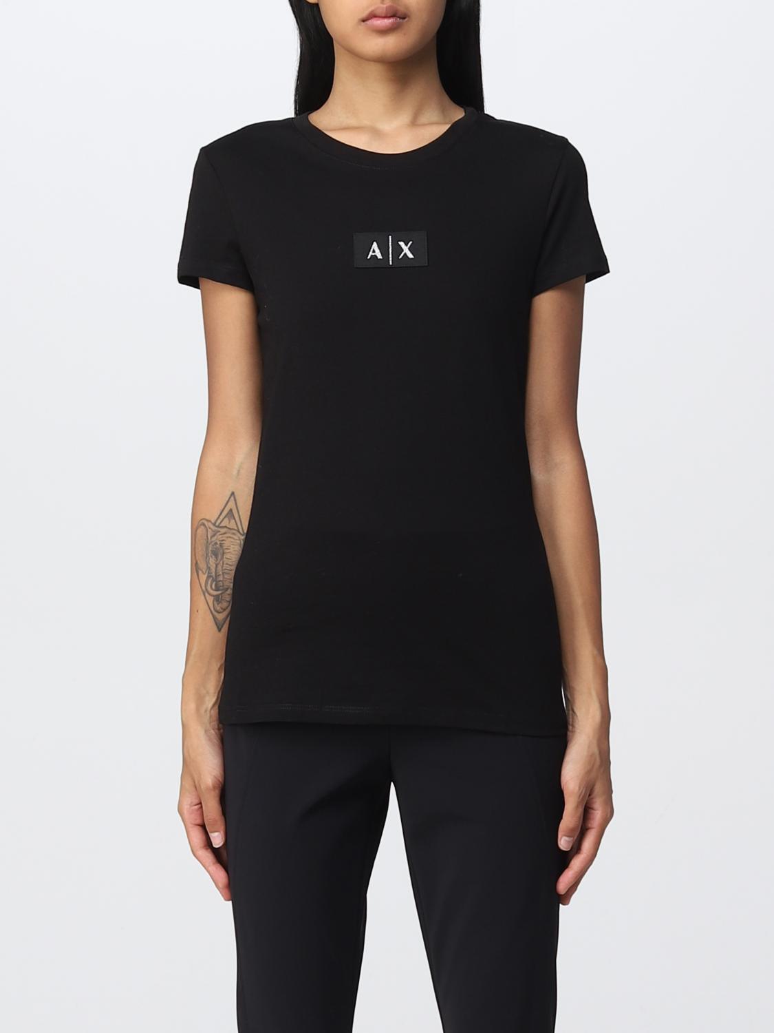 ARMANI EXCHANGE: T-shirt women - Black | Armani Exchange t-shirt ...