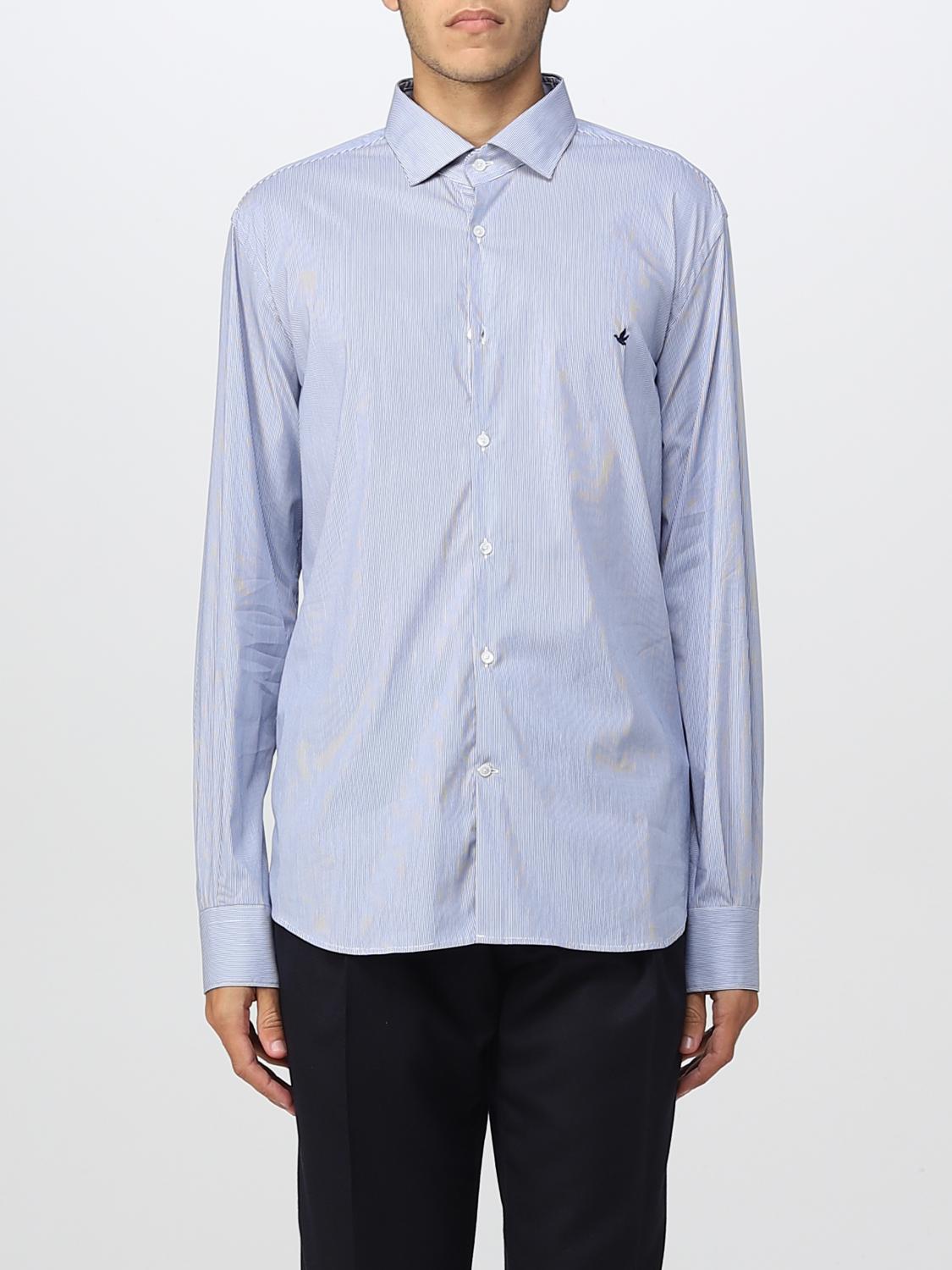 BROOKSFIELD: Shirt men - Blue | Brooksfield shirt 202CR099 online at ...