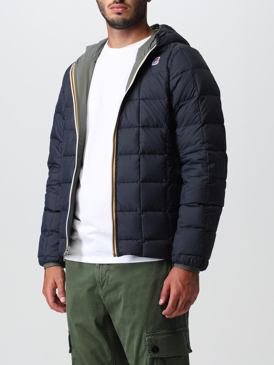 K-WAY: Jacket men - Green | K-Way jacket K111BEW online at GIGLIO.COM