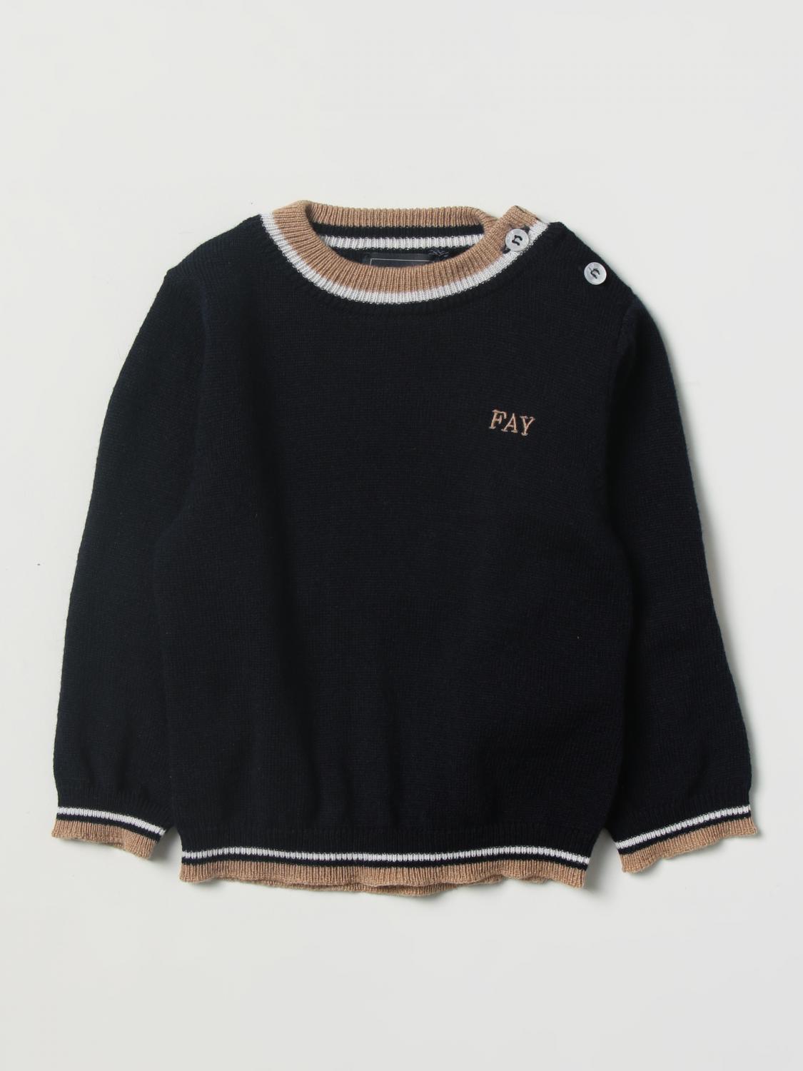 FAY JUNIOR: Sweater kids Fay - Blue | Fay Junior sweater 5R9500W0023 ...