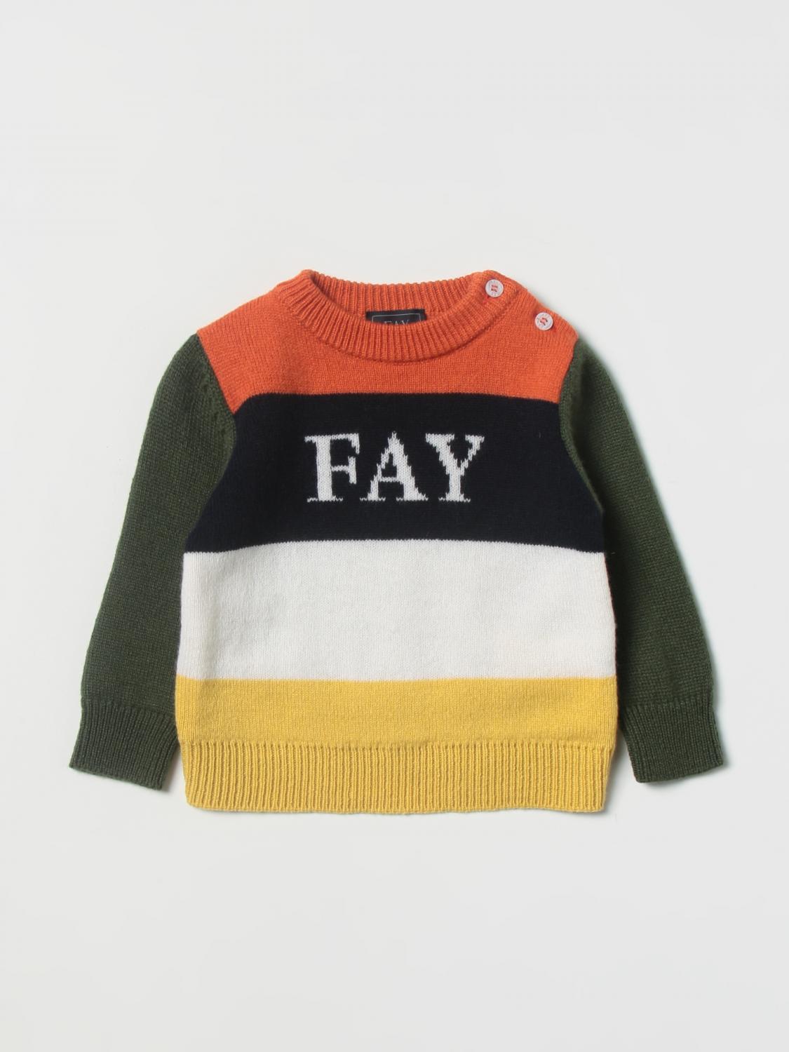FAY JUNIOR: Sweater kids Fay - Green | Fay Junior sweater 5R9520W0023 ...