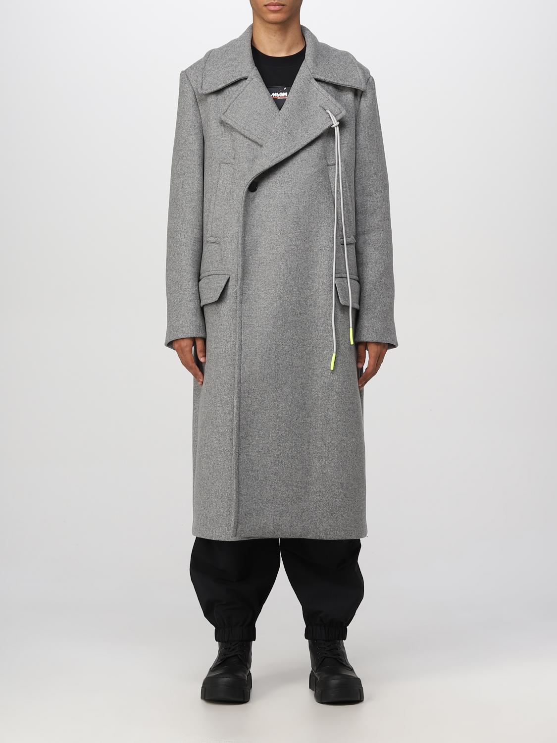 MSGM: Coat men - Grey | MSGM coat 3340MC03227511 online at GIGLIO.COM