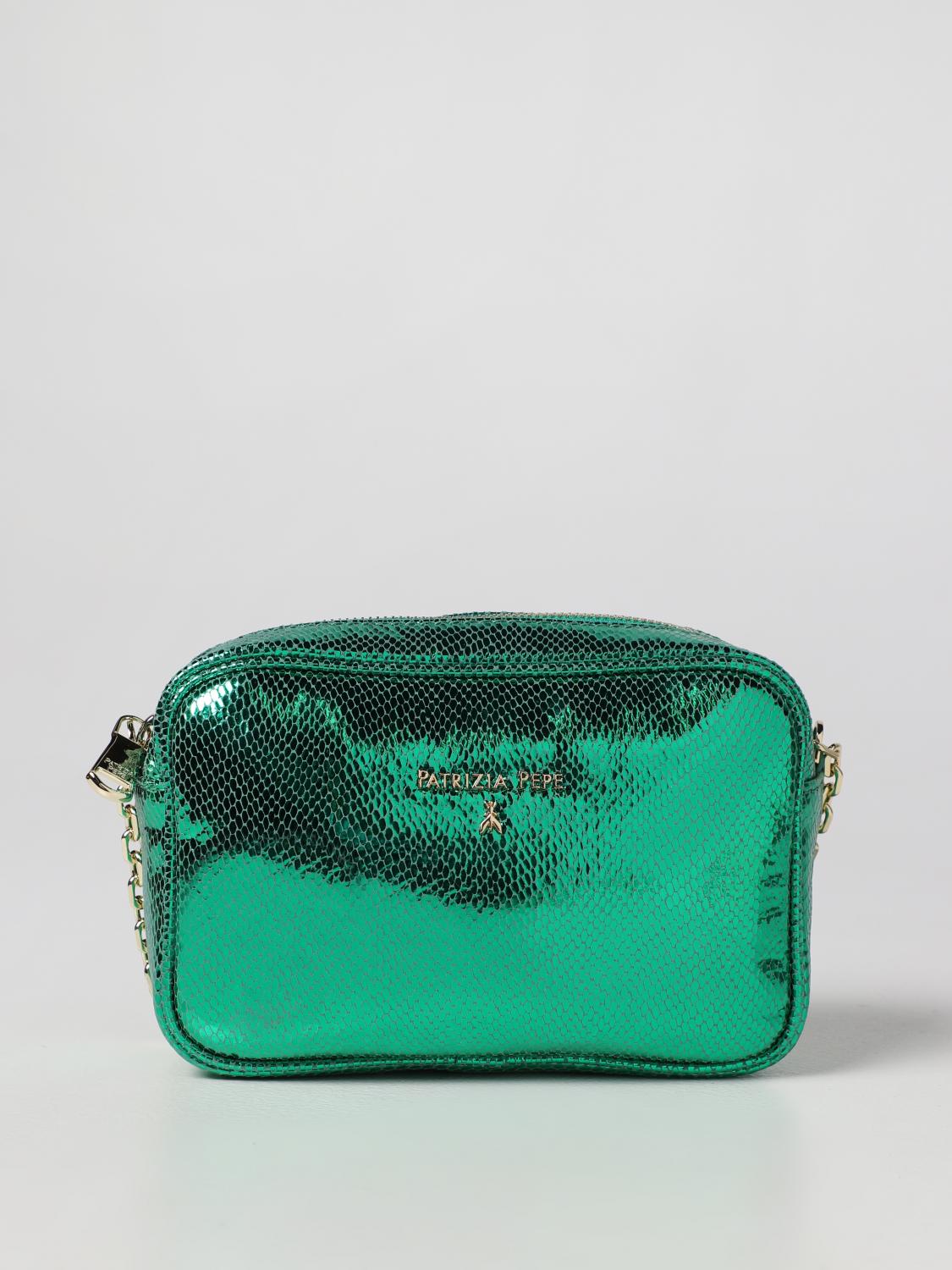 PATRIZIA PEPE: Shoulder bag women - Green | Patrizia Pepe mini bag ...