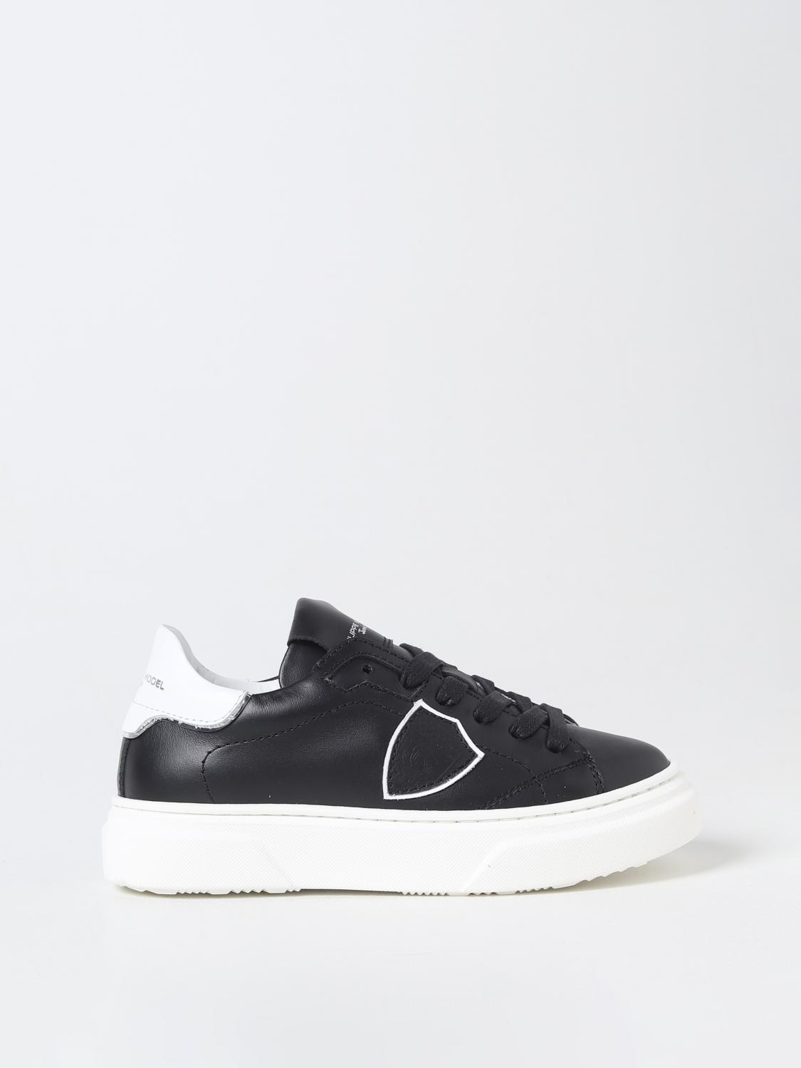 PHILIPPE MODEL JUNIOR: Chaussures enfant - Noir | Chaussures Philippe Model Junior 72715 en ...