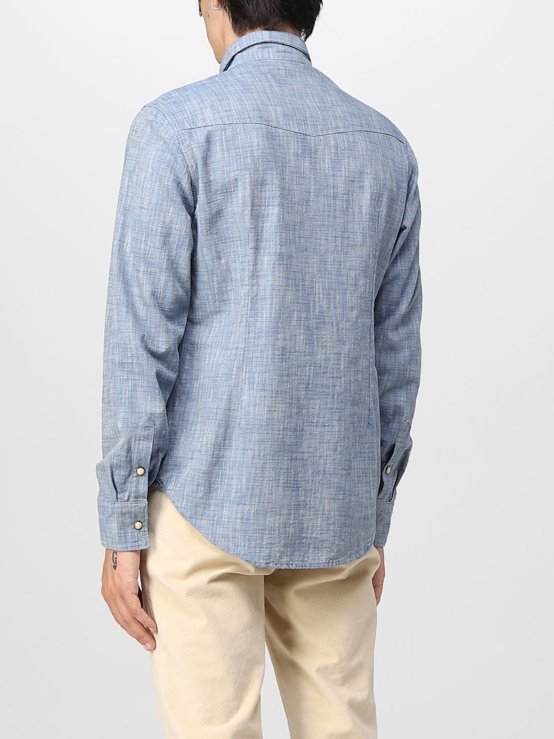 Eleventy Shirt men - Denim | F75CAMA09TES0F147 | GIGLIO.COM