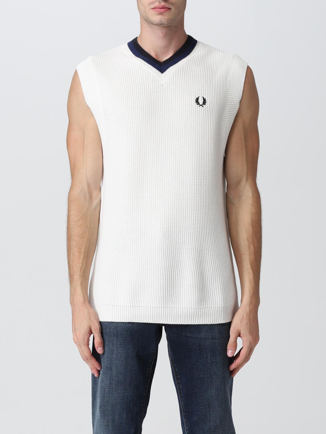Fred Perry Sweater men - Yellow Cream | K4806 | GIGLIO.COM