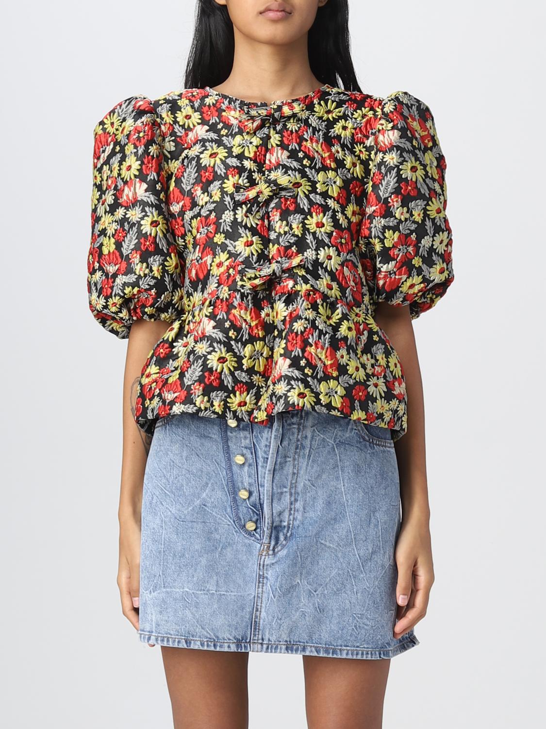 GANNI: jacquard top - Multicolor | Ganni top F7270 online at GIGLIO.COM