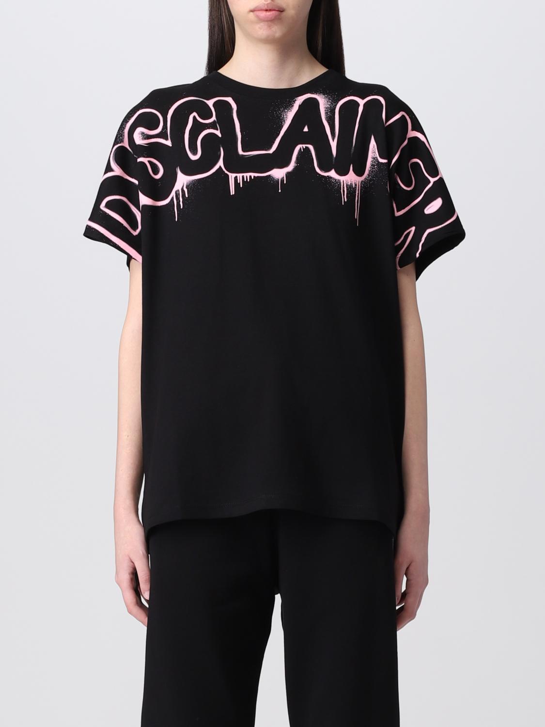 DISCLAIMER: T-shirt women - Black | Disclaimer t-shirt 22IDS53264 ...