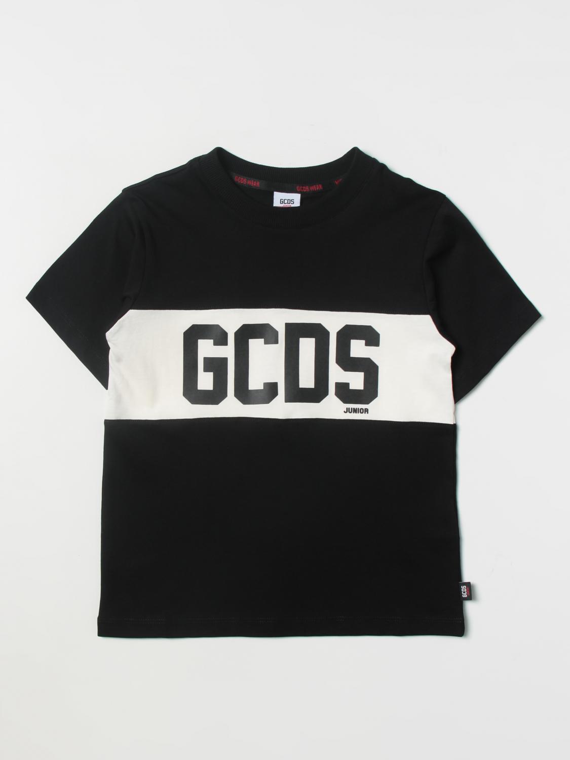 GCDS JUNIOR: T-shirt kids GCDS - Black | GCDS Junior t-shirt DMM005LAA22 online at GIGLIO.COM