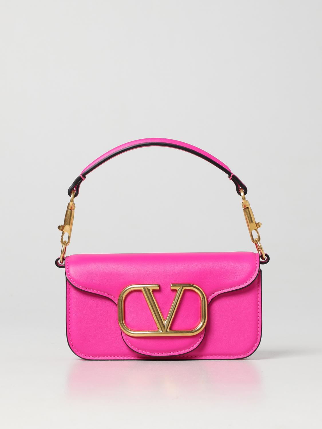 VALENTINO GARAVANI: Locò smooth leather bag - Pink | Valentino Garavani ...