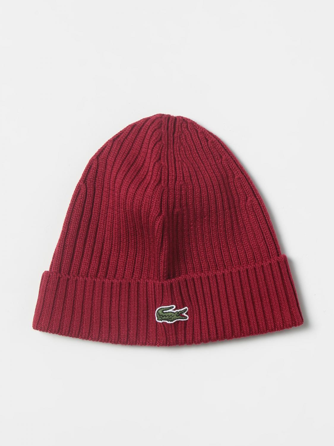 LACOSTE: Hat men - Burgundy | Lacoste hat RB0001 online at GIGLIO.COM