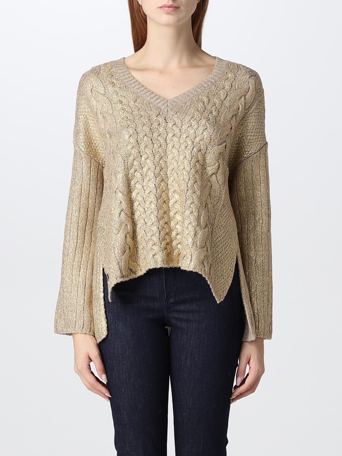 MANILA GRACE: Sweater women - Gold | Manila Grace sweater M304WW online ...
