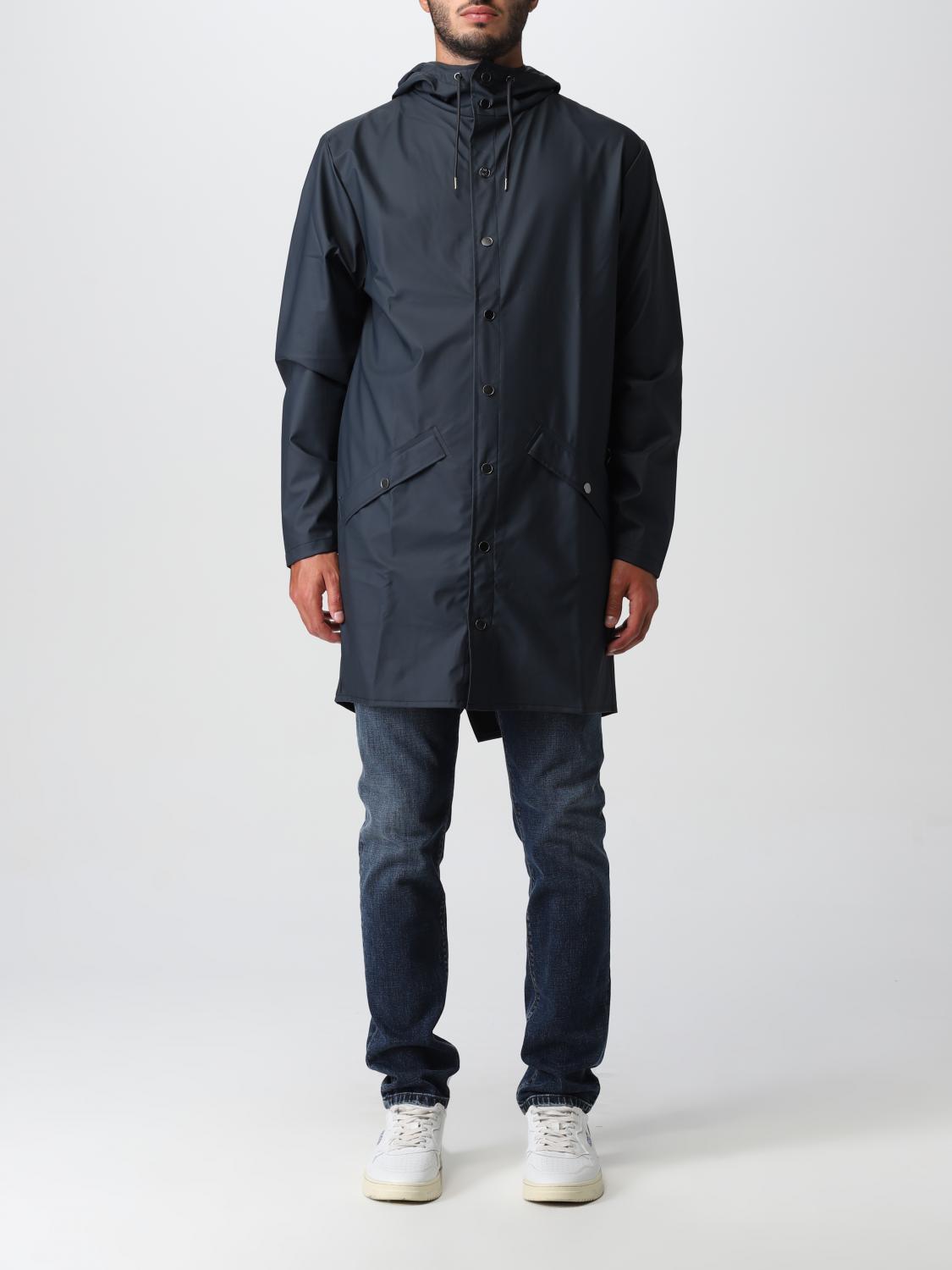 RAINS: Giacca uomo - Blue Navy | Giacca Rains LONGJACKET12020 online su ...