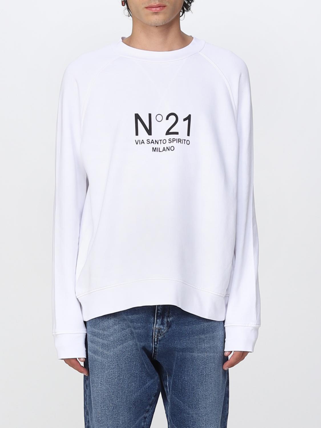 N° 21: Sweatshirt men - White | N° 21 sweatshirt E0316326 online at ...