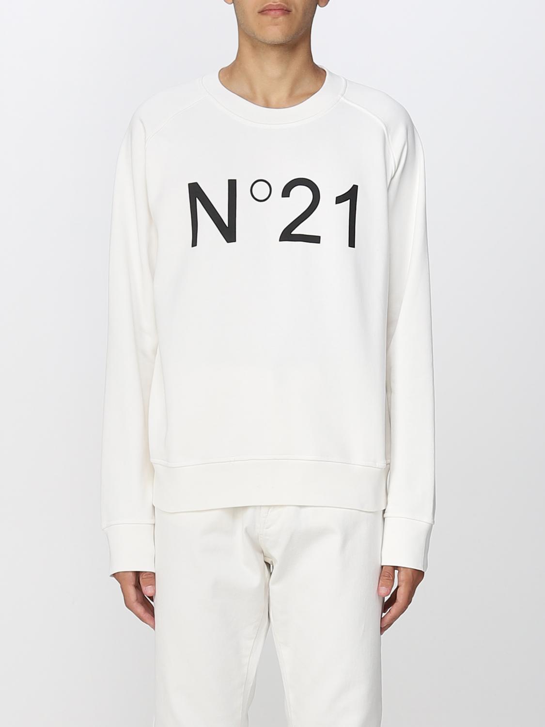 N° 21: Sweatshirt men - White | N° 21 sweatshirt E0344063 online at ...